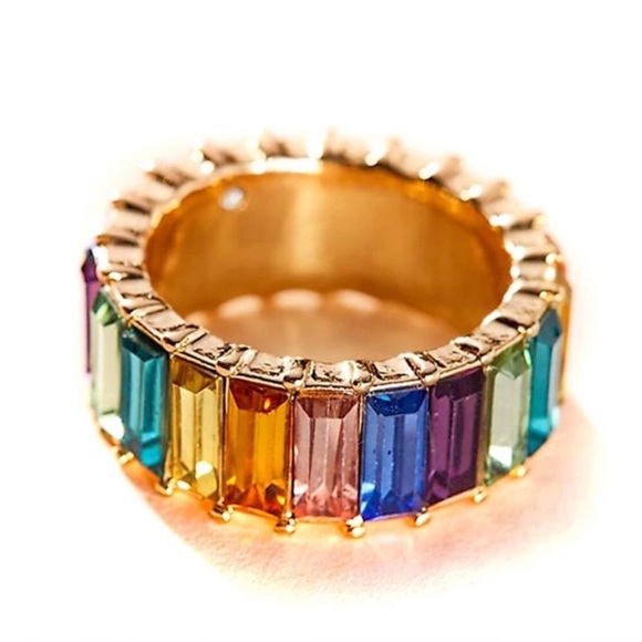 BaubleBar | Jewelry | Bauble Bar Sugarfix Multi Color Rainbow Baguette ...